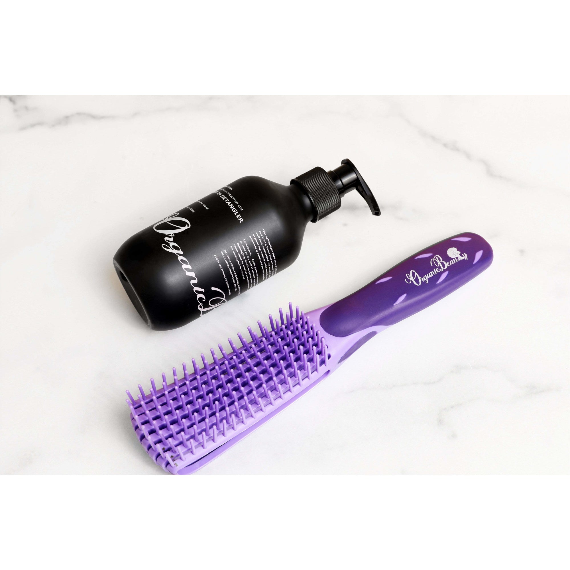 Pre-Shampoo Detangling Lotion & Detangling Brush Bundle – Organic ...